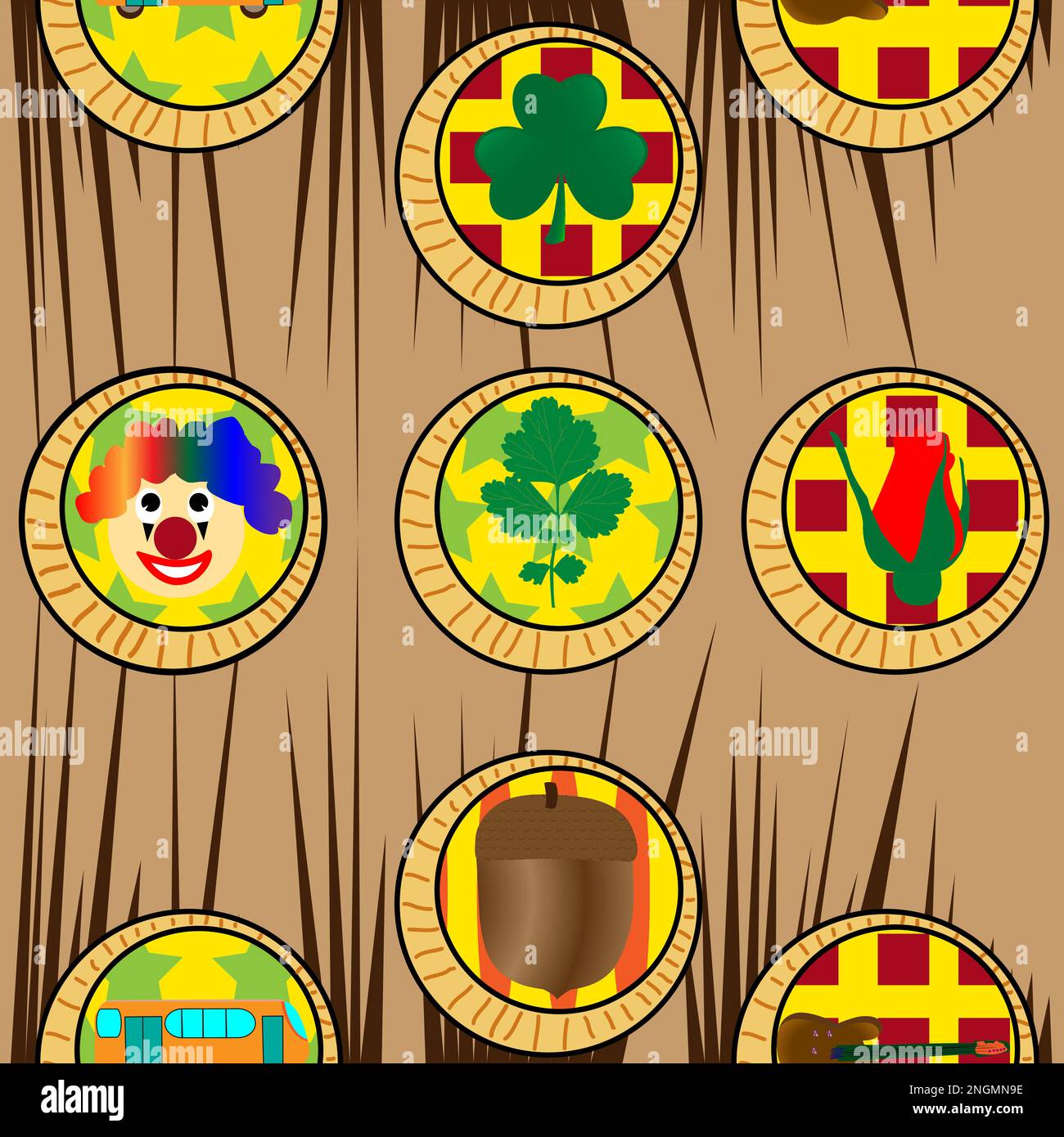 Seamless abstract pattern with logos; vector illustration Stock Vector ...