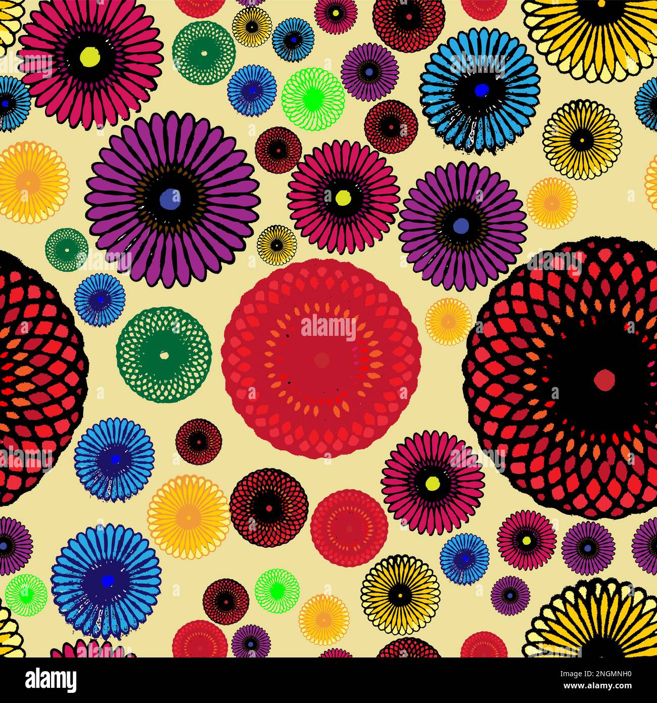 Stylized floral rosette Stock Vector Images - Alamy