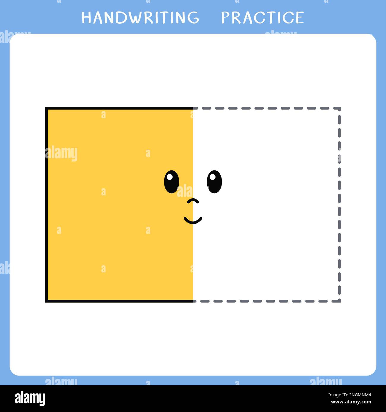 Handwriting practice worksheet. Simple educational game for kids. Cute ...