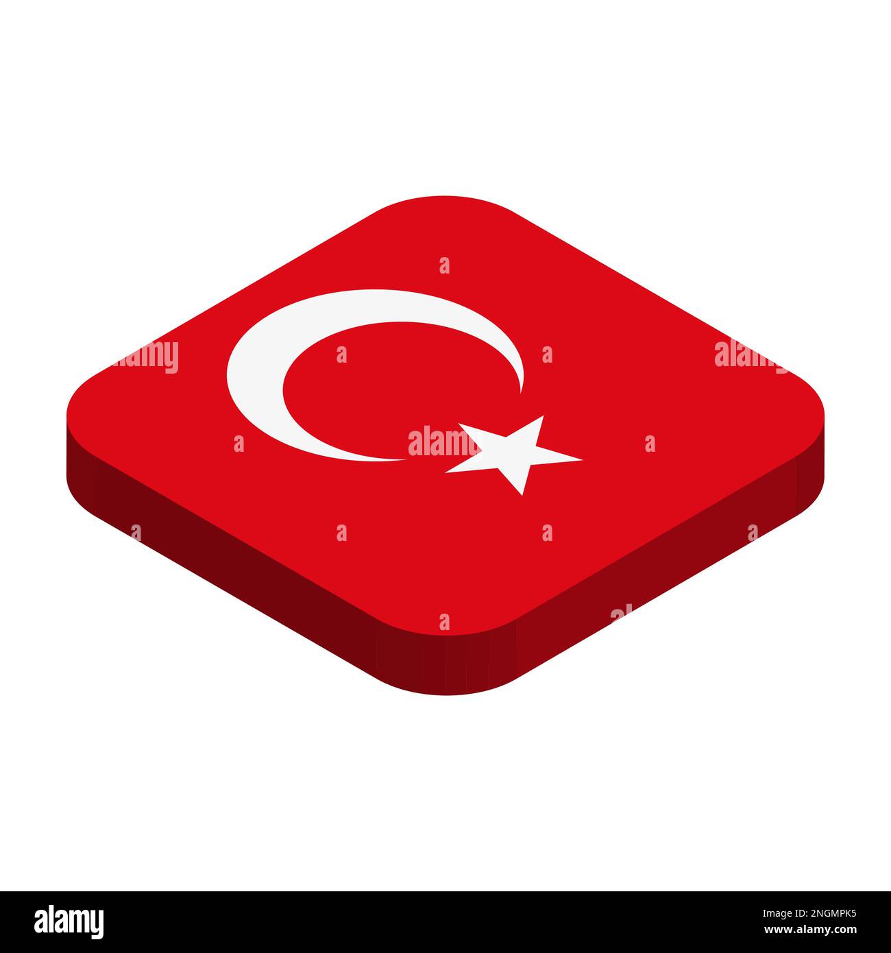 Turkey flag block Stock Vector Images - Alamy