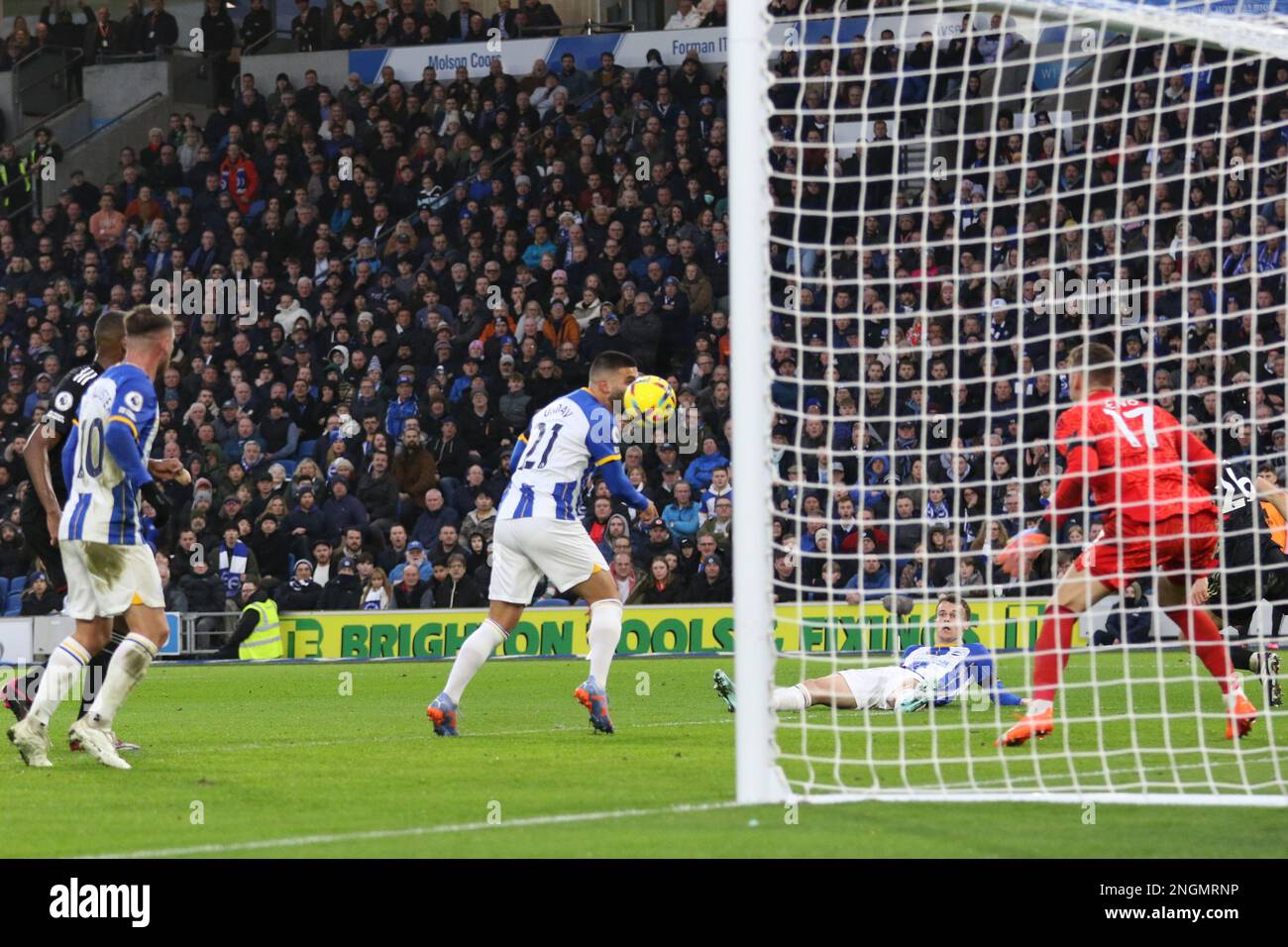 Brighton And Hove, UK. 18th Feb, 2023. Deniz Undav of Brighton & Albion ...