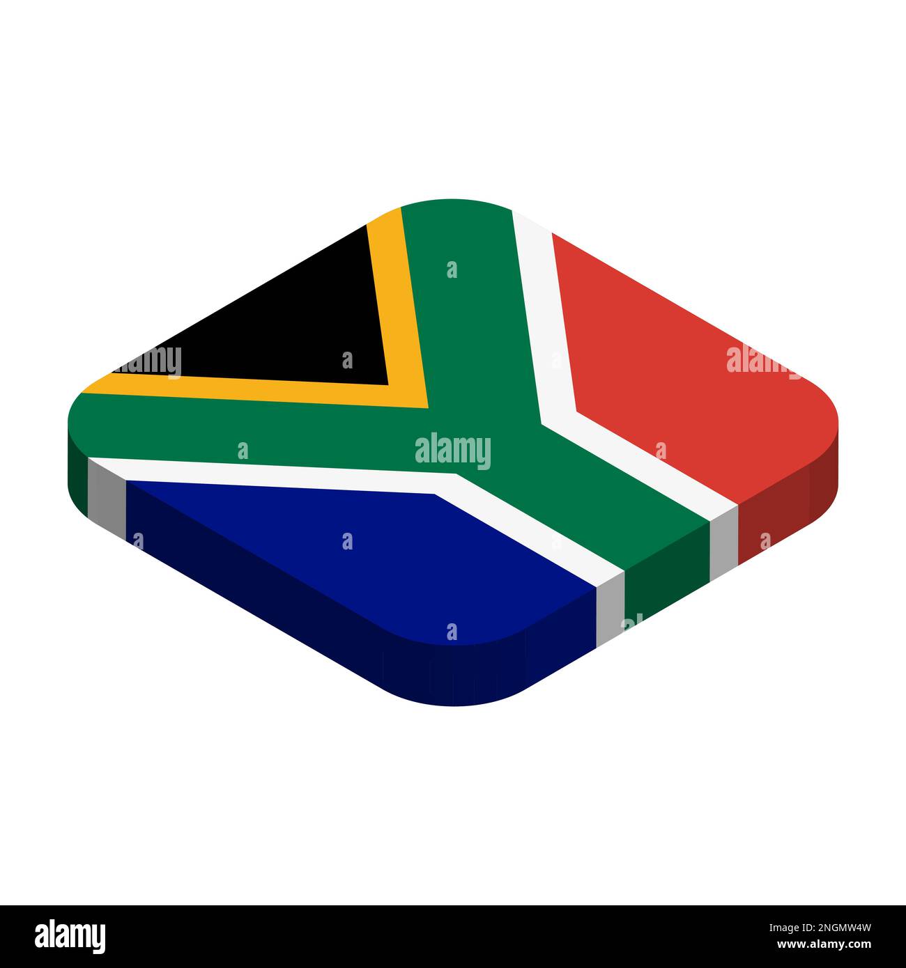South Africa flag - 3D isometric square flag with rounded corners Stock ... South Africa flag - 3D isometric square flag with rounded corners Stock ...