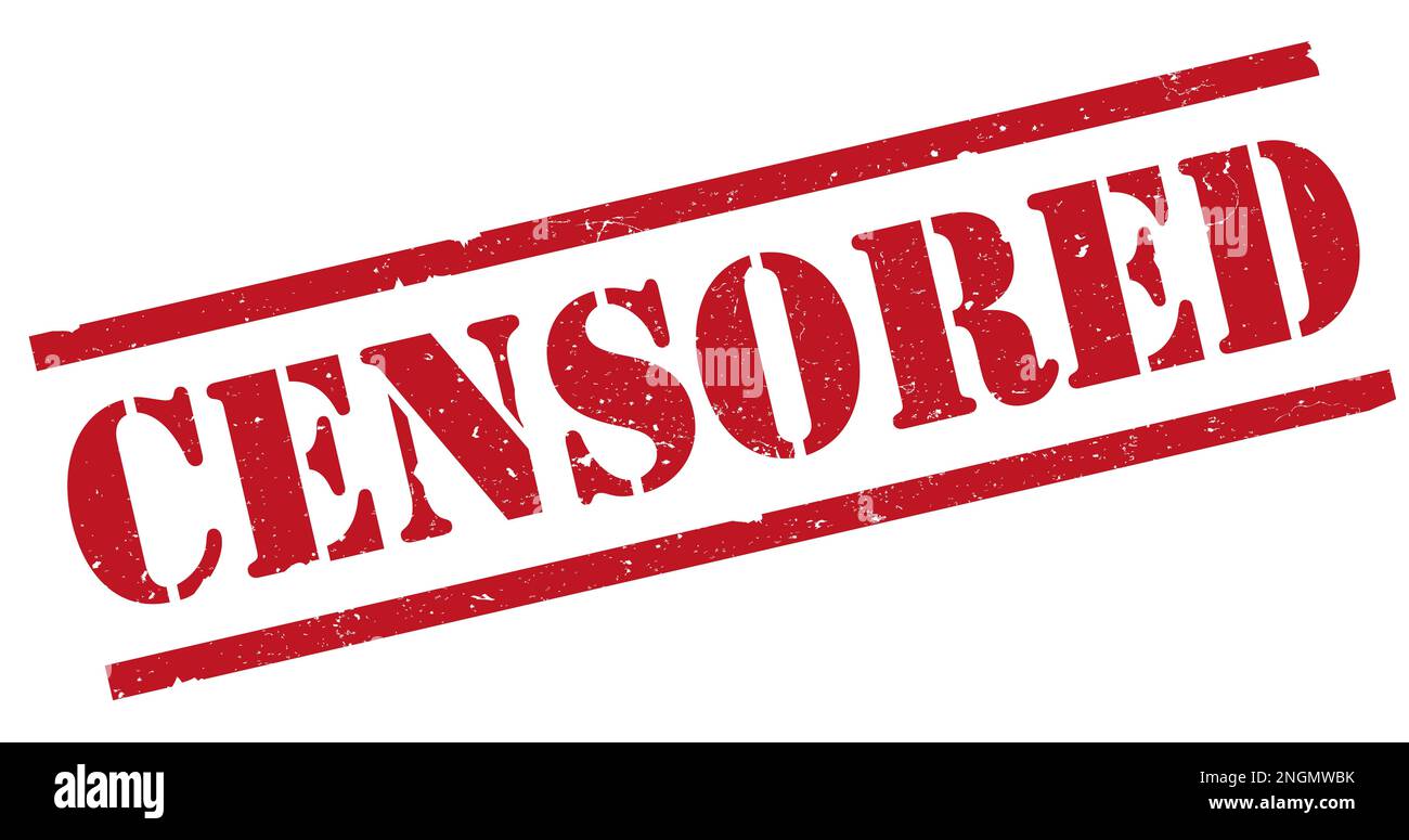 red CENSORED rubber stamp print on white background vector illustration ...