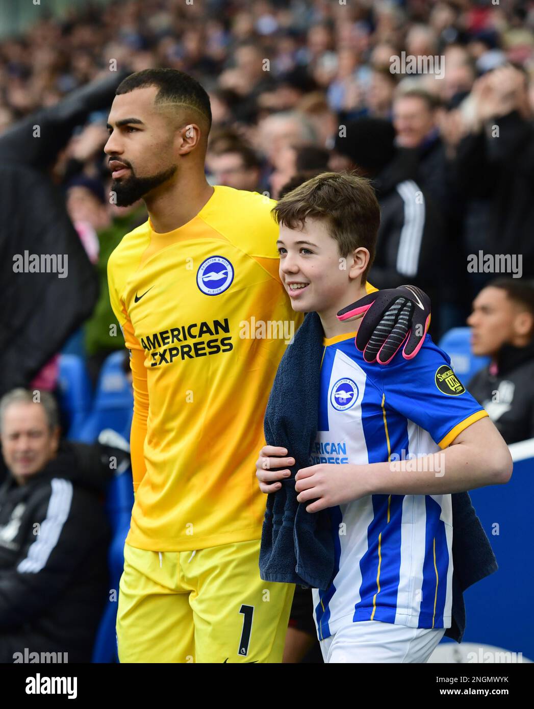 Brighton, UK. 18th Feb, 2023. Robert Sanchez Goalkeeper of Brighton and ...