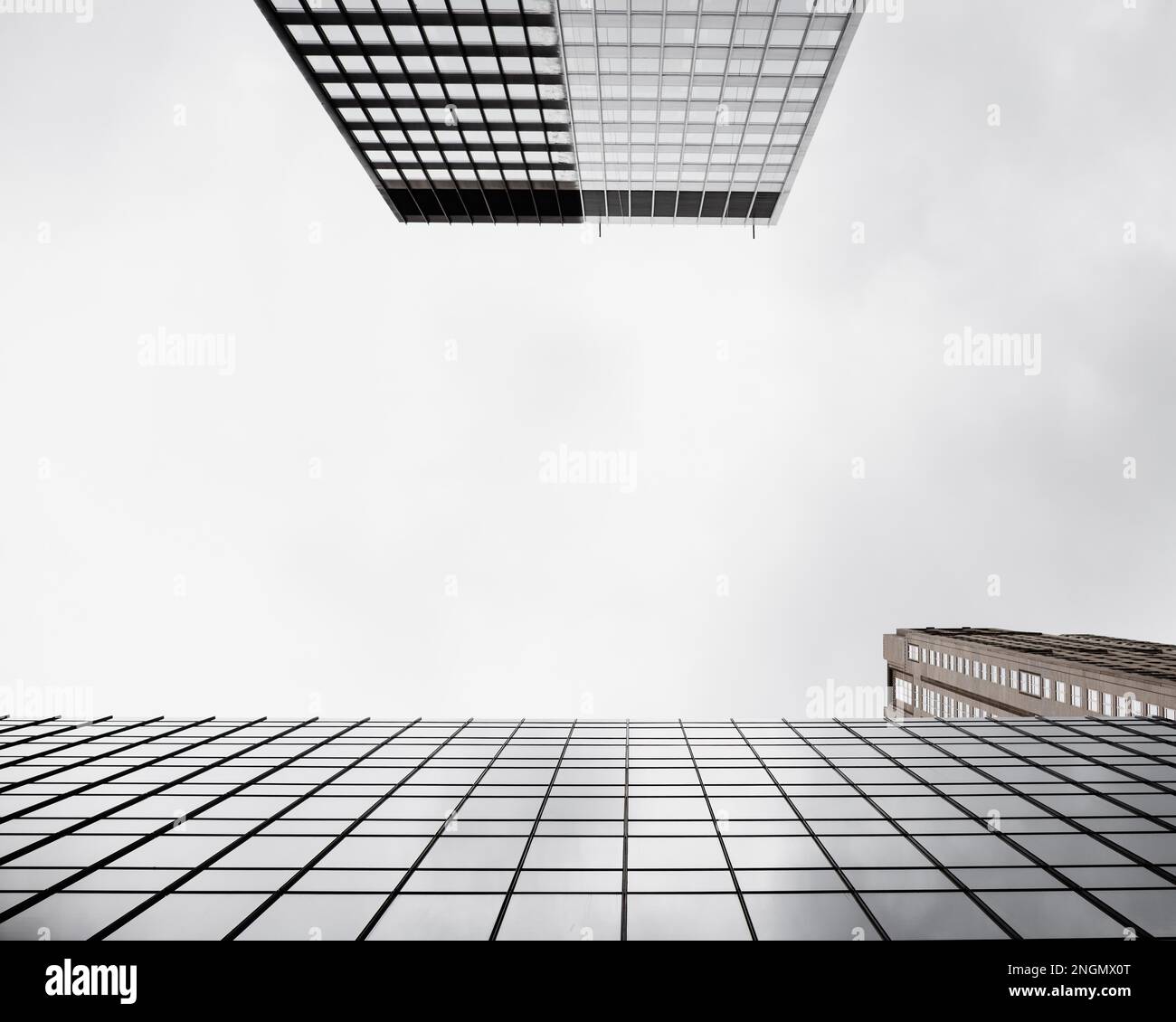 bottom view modern glass buildings. High resolution photo Stock Photo ...