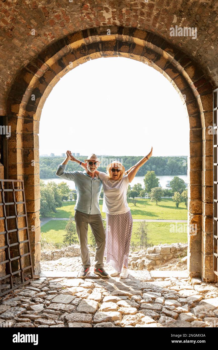 Two different hands building hi-res stock photography and images - Alamy