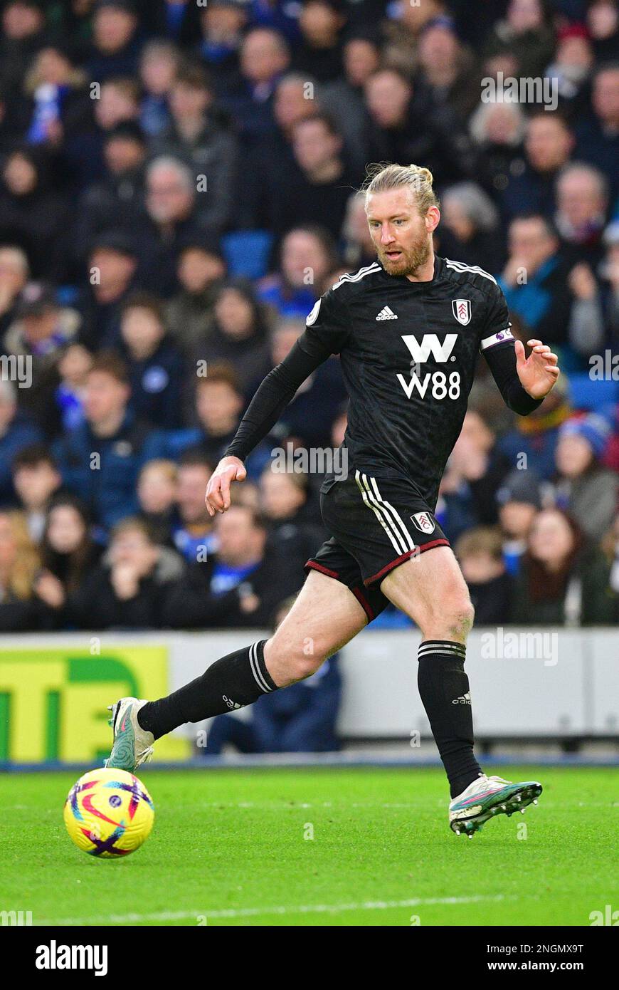 Brighton, UK. 18th Feb, 2023. Tim Ream of Fulham FC during the Premier ...
