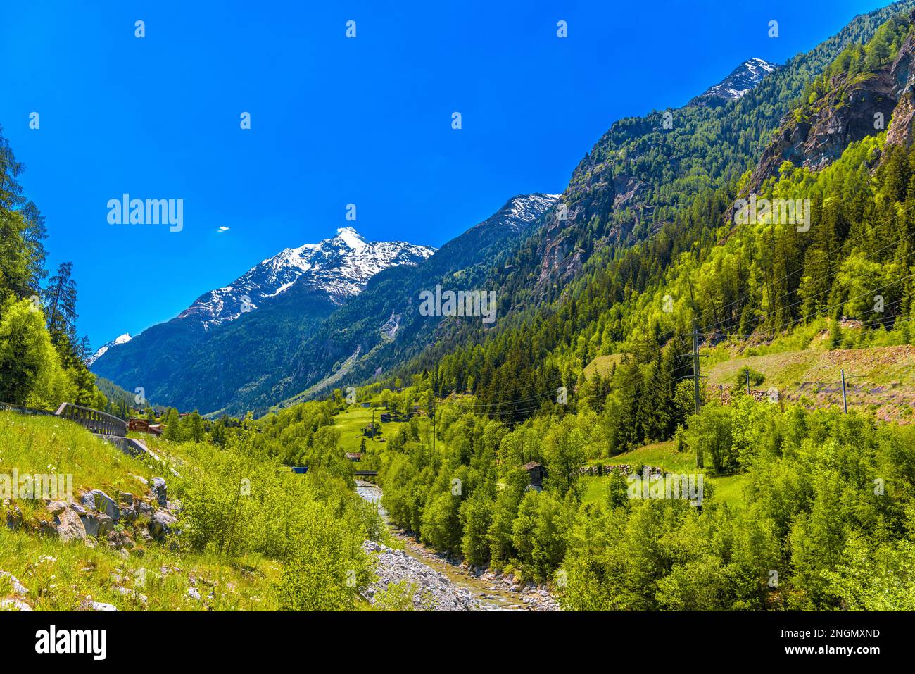 Lauterbrunnen switzerland waterfall swiss flag hi-res stock photography ...