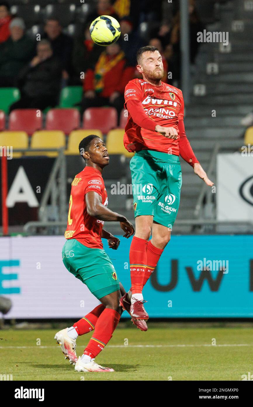 Oostende's Kyle Duncan pictured in action during a soccer match between ...