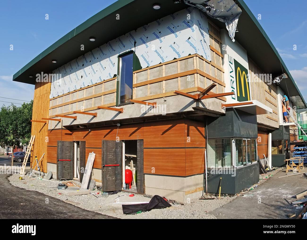 June 16, 2012. Tbilisi, Georgia. Construction of a new McDonald's ...