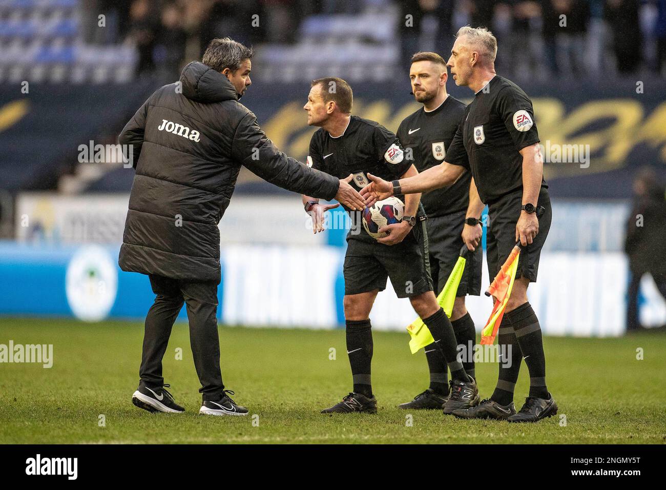 Norwich City manager David Wagner shaking hands with Referee Geoff ...