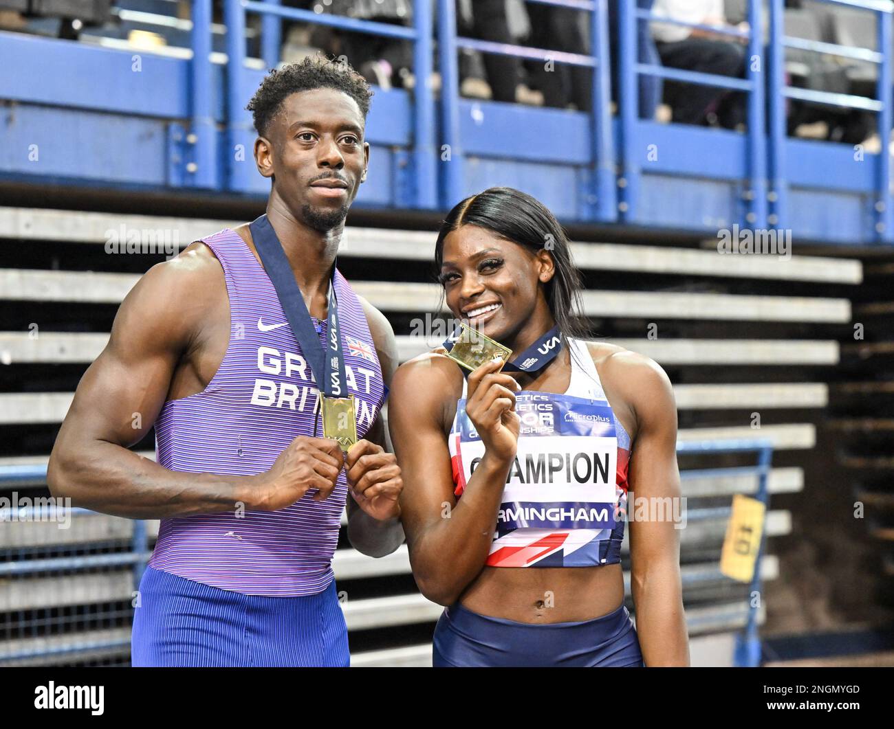 Birmingham, UK, 18 February 2023. Reece PRESCOD of Enfield and Haringey ...