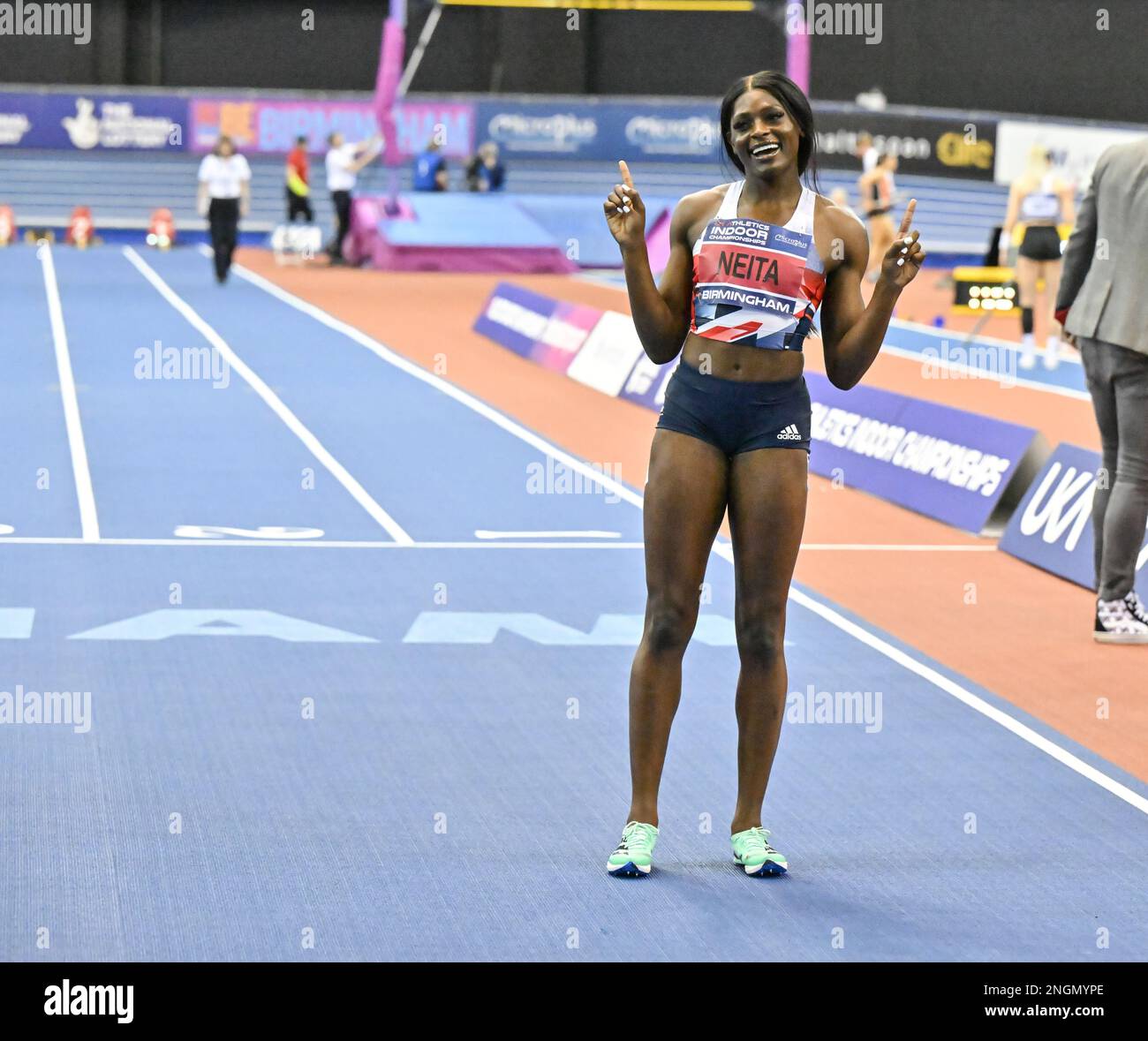 Birmingham, UK, 18 February 2023. Daryll NEITA of Cambridge Harriers ...
