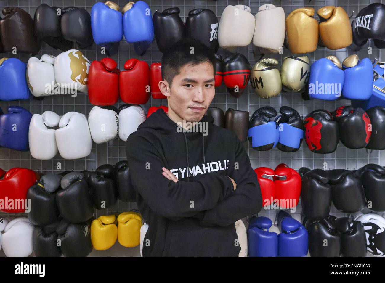 Boxing coach Raymond Poon Kai-ching in Verano Boxing Club at Sai Ying ...