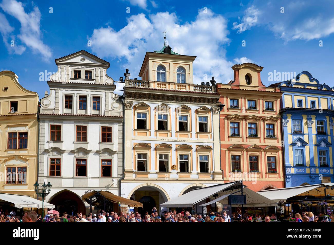 Prague Czech Republic. Historical buildings in Old Town Square Stock ...
