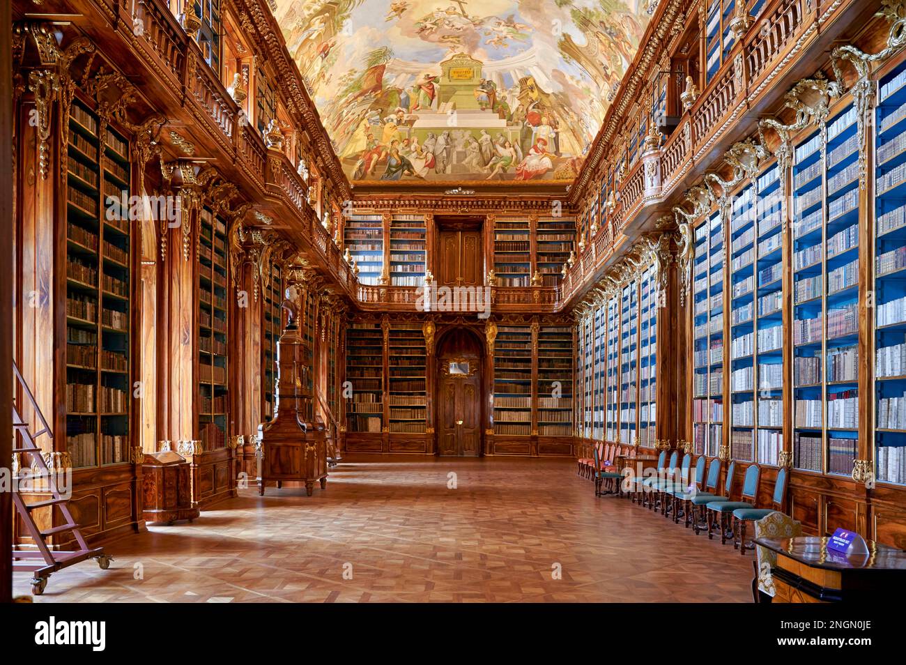 Prague Czech Republic. The old library at Strahov monastery Stock Photo ...