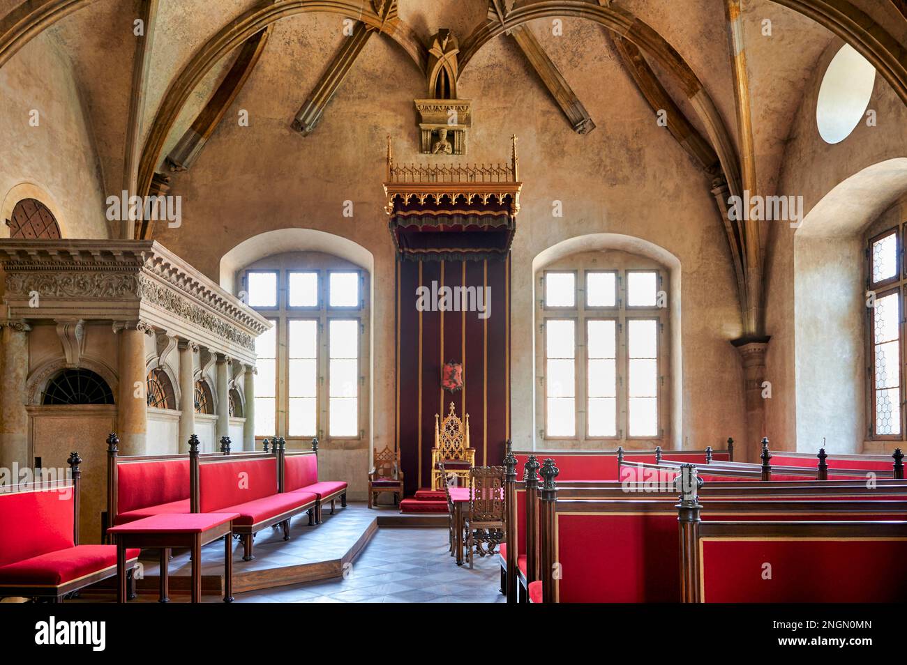 Prague Czech Republic. The Old Royal Palace at the Castle Stock Photo ...
