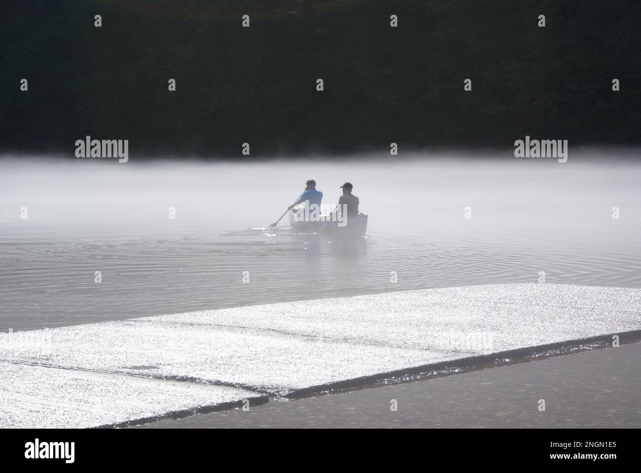 Foggy White River Stock Photo - Alamy