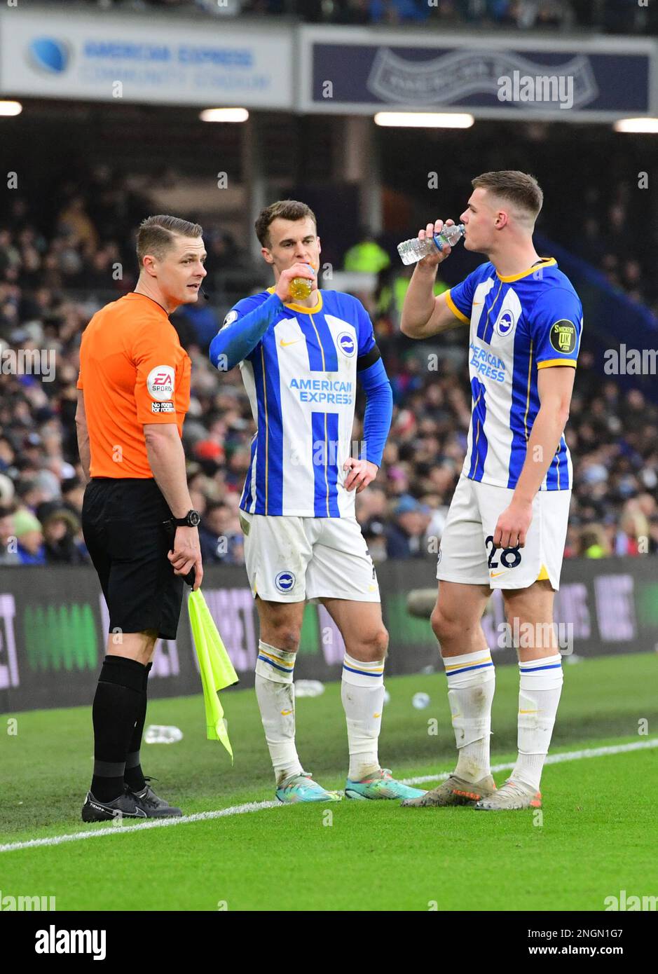 Brighton, UK. 18th Feb, 2023. Solly March of Brighton and Hove Albion ...