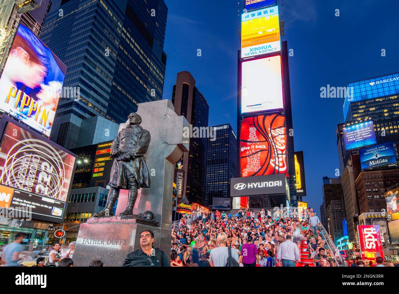 New York. Manhattan. Neon lights at Times Square Stock Photo - Alamy