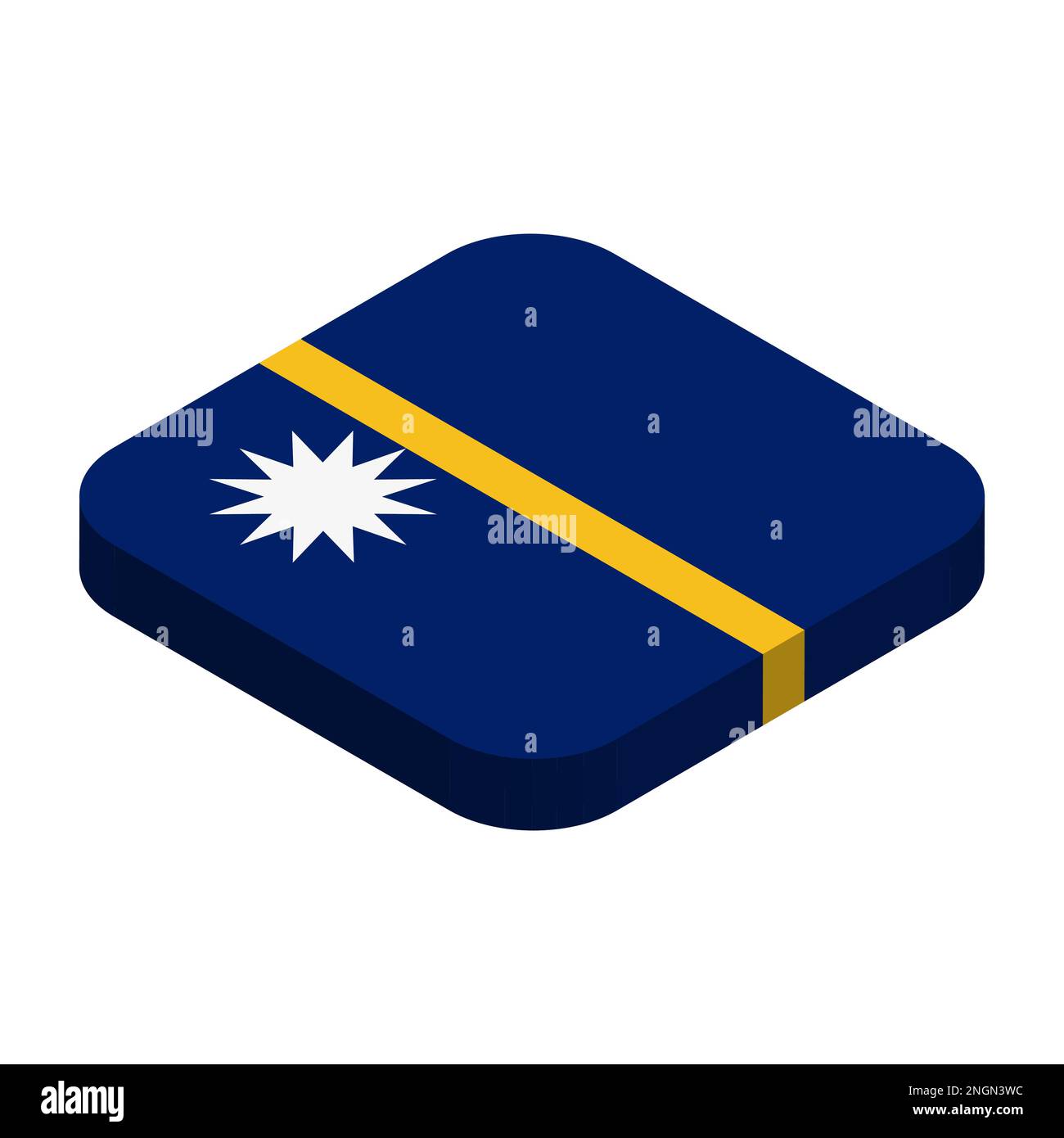 Nauru 3d flag Stock Vector Images - Alamy