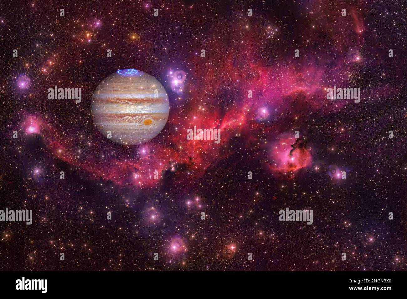Jupiter. Solar system. Cosmos art. Elements of this image furnished by ...