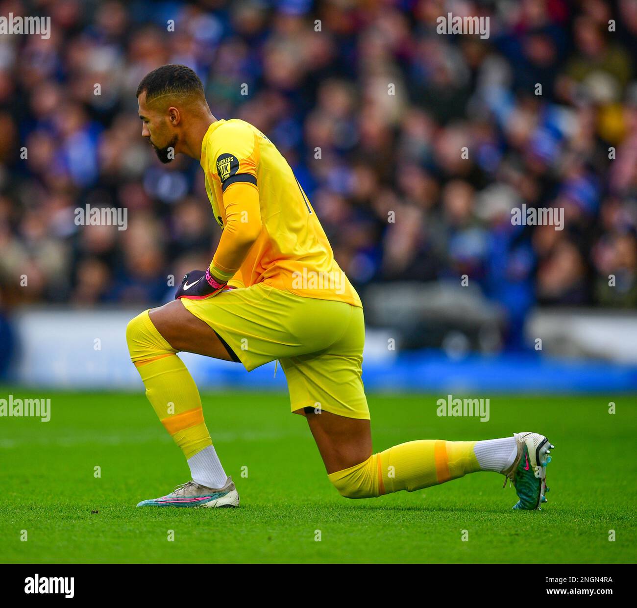 Brighton, UK. 18th Feb, 2023. Robert Sanchez Goalkeeper of Brighton and ...