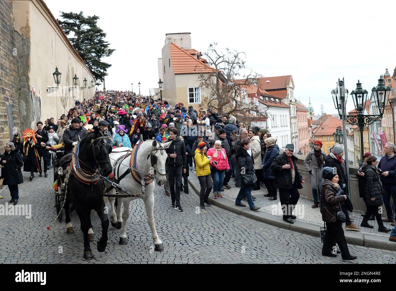 Prague, Czech Republic. 18th Feb, 2023. People take part in the ...