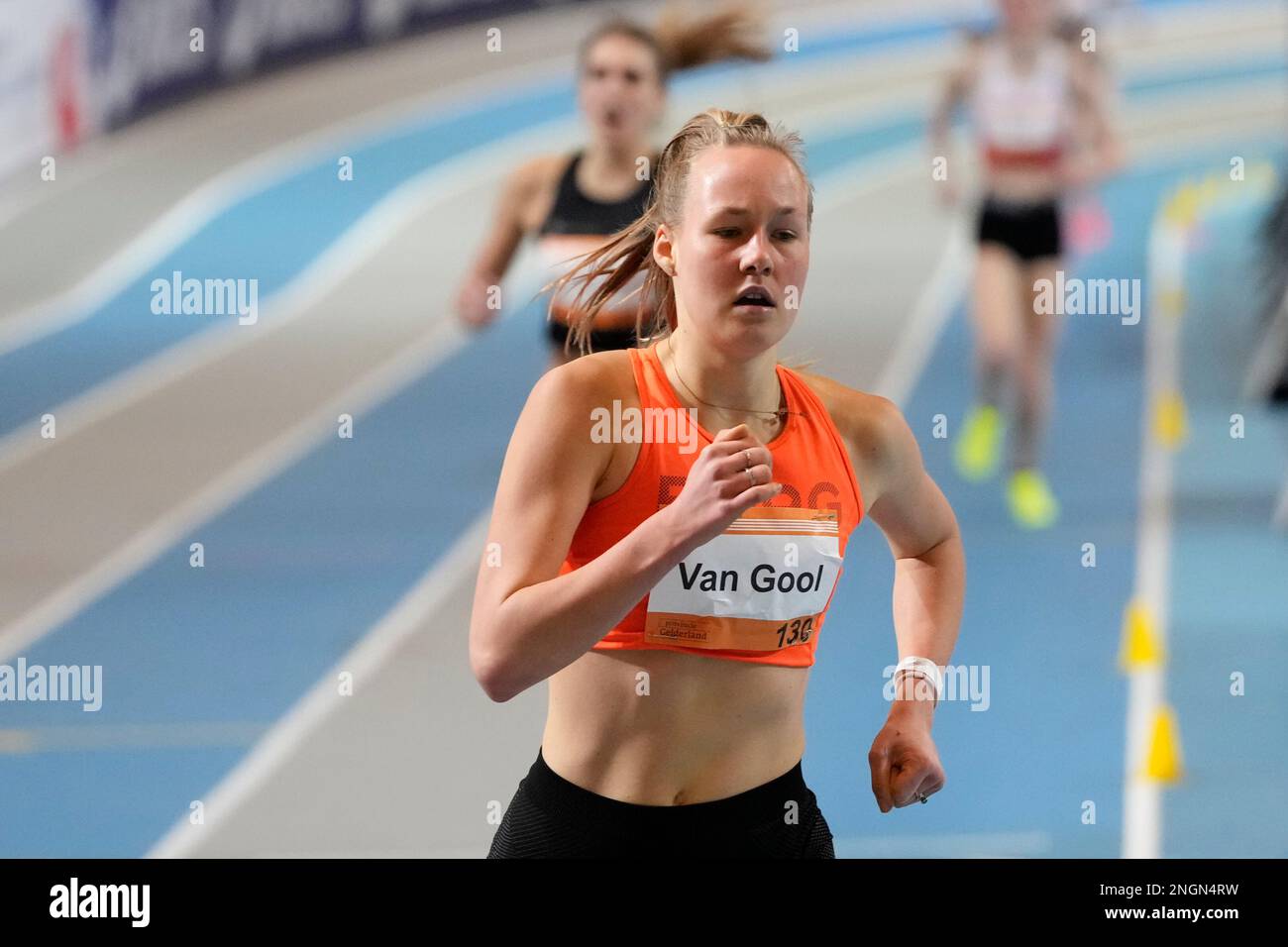 Nikki van gool competing on the 1500m women hi-res stock photography ...