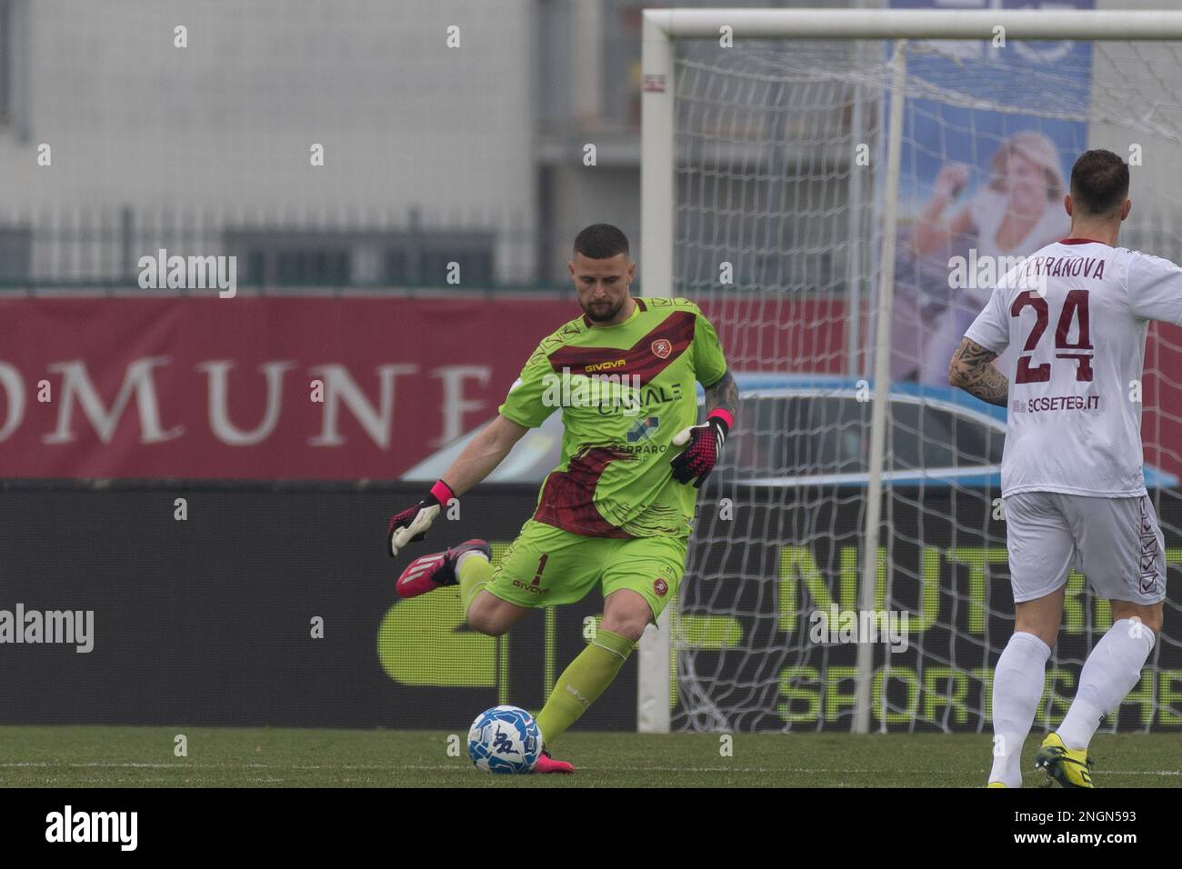 Nikita Contini shot during the Italian soccer Serie B match AS ...