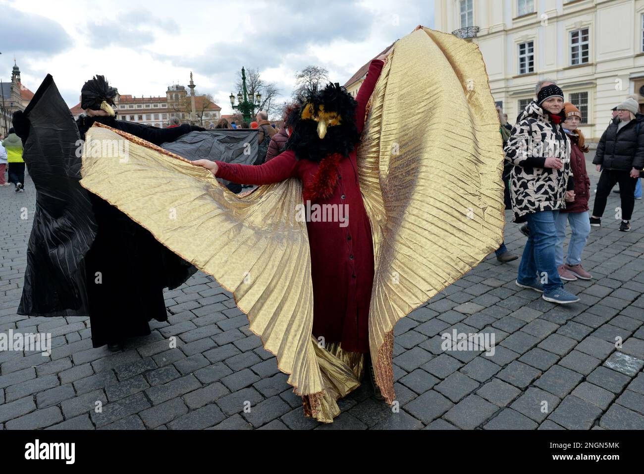 Prague, Czech Republic. 18th Feb, 2023. People take part in the ...