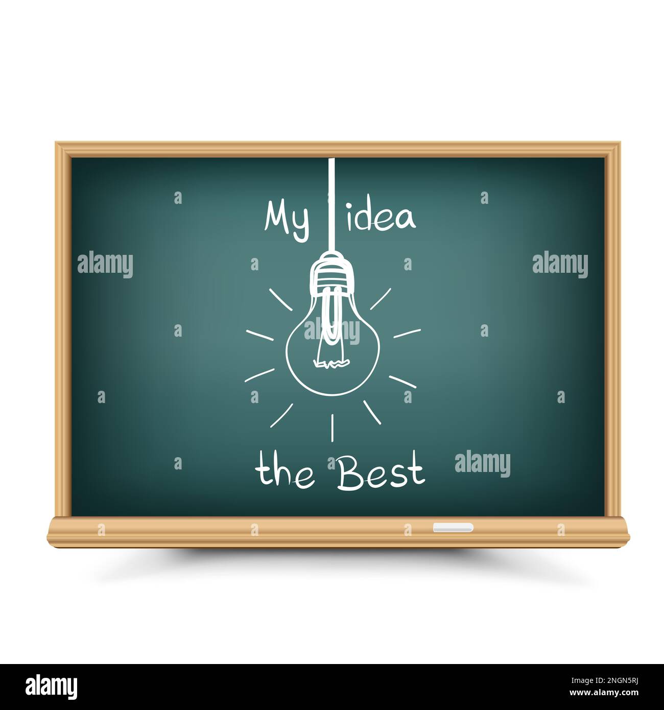 Blackboard chalk draw my idea the best Stock Vector Image & Art - Alamy