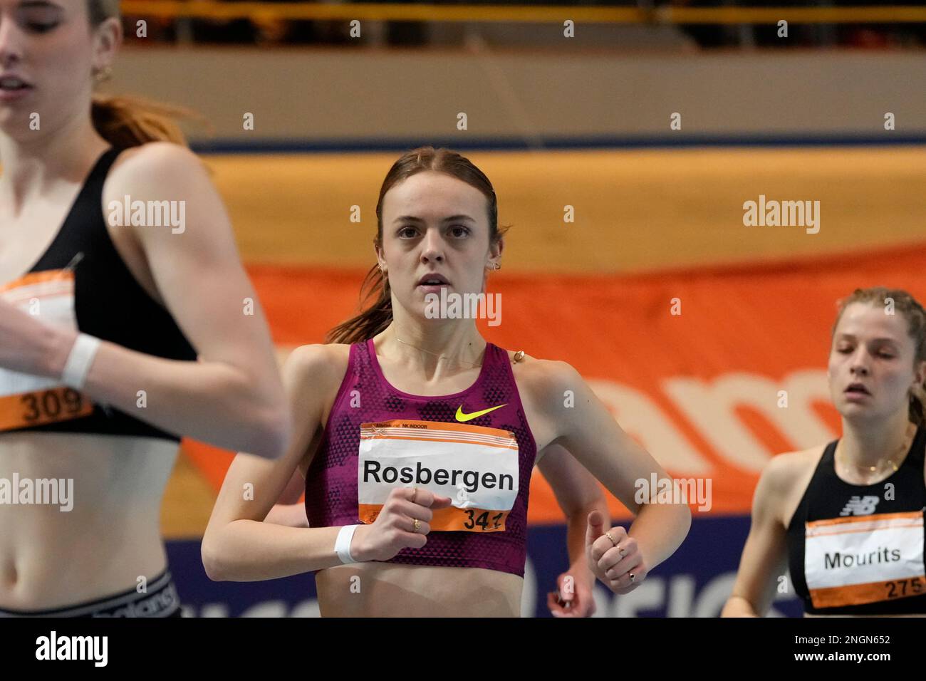 Femke rosbergen competing on the 1500m women hi-res stock photography ...