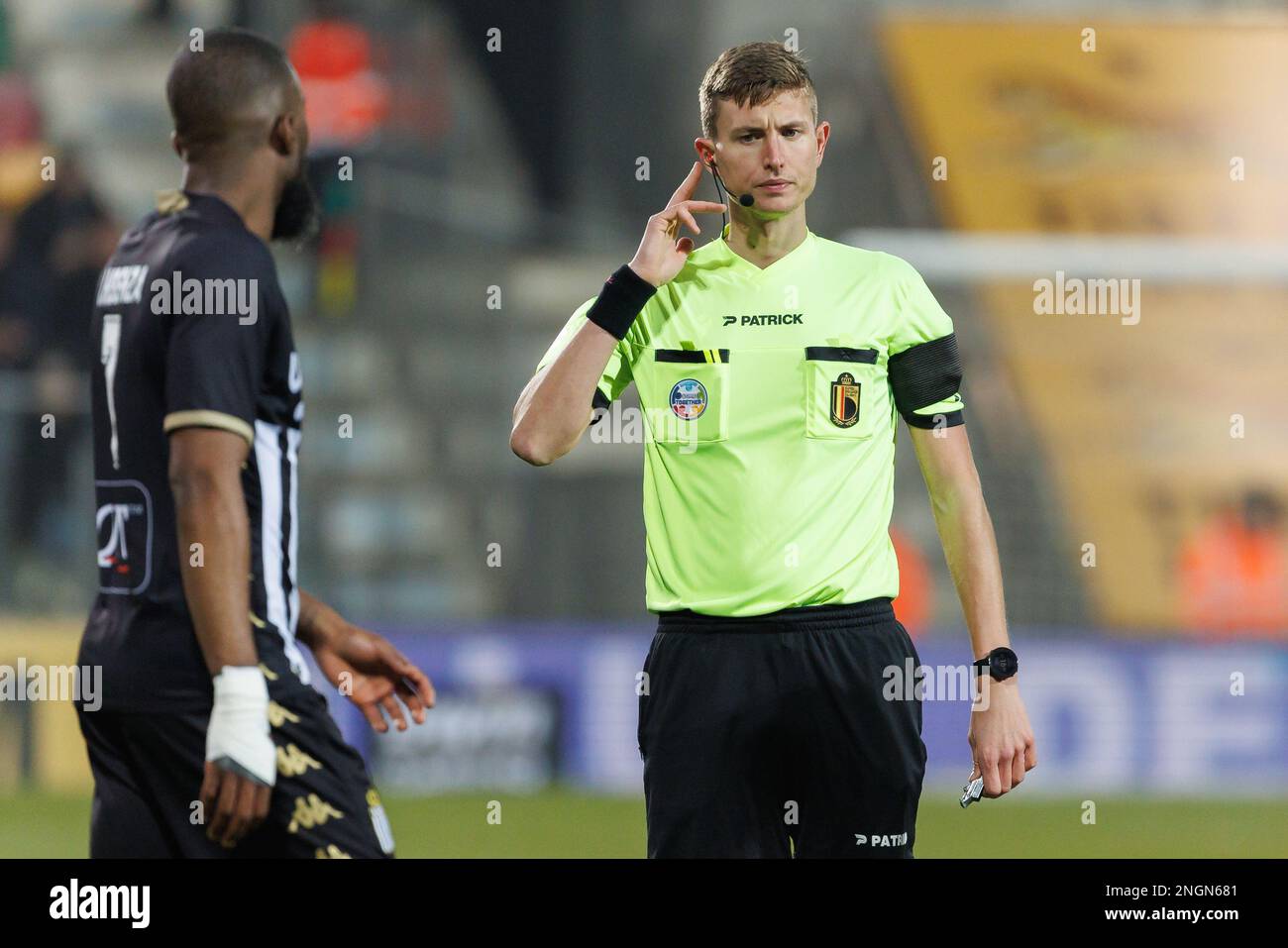 referee Bas Nijhuis pictured during a soccer match between KV Oostende ...