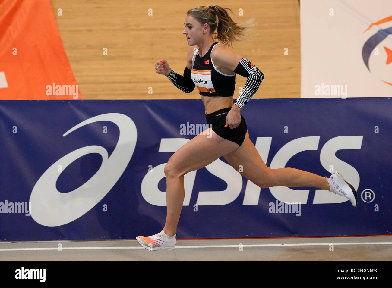 APELDOORN, NETHERLANDS - FEBRUARY 18: Lisanne de Witte competing on the ...