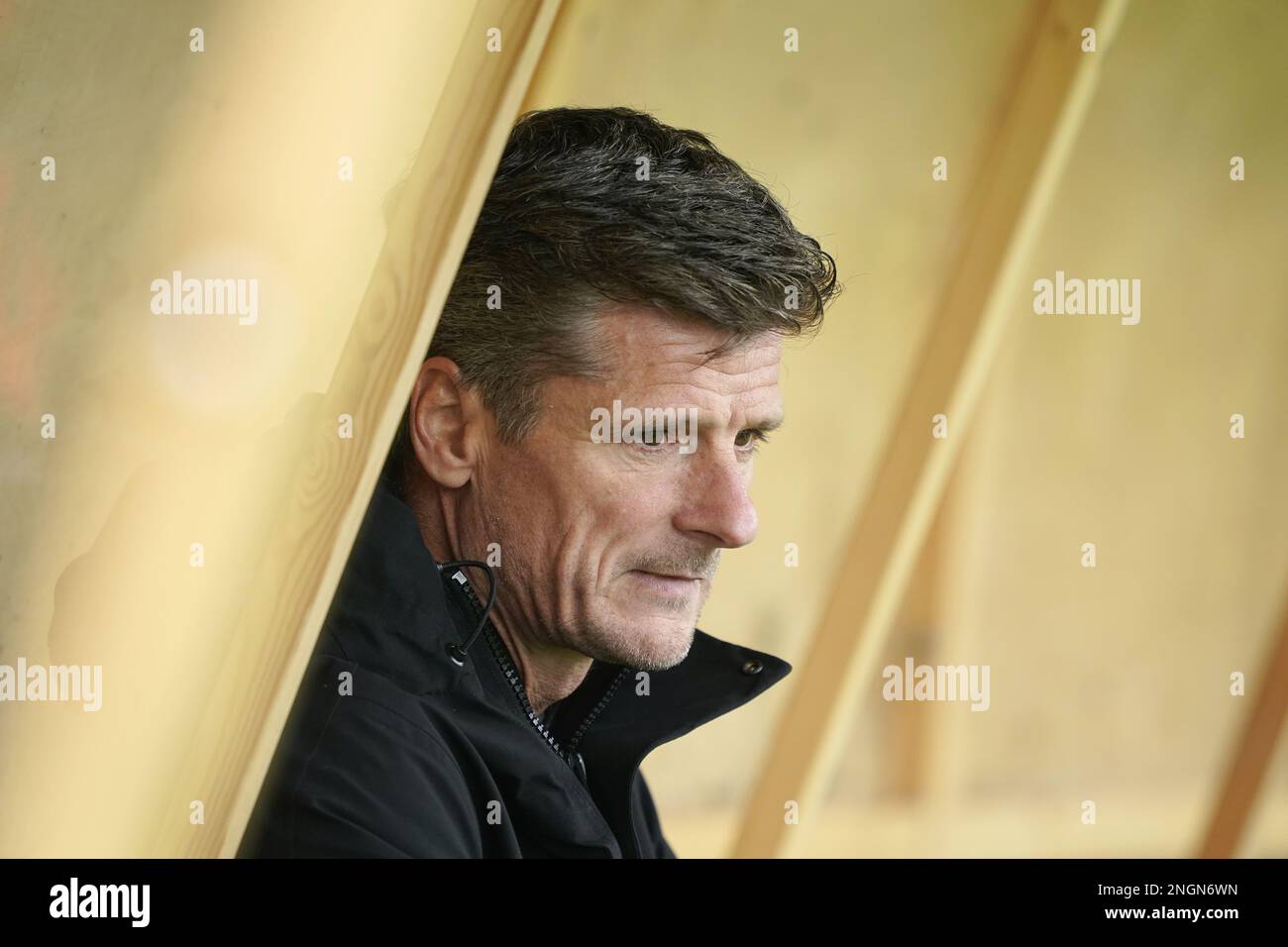 VOLENDAM - FC Volendam coach Wim Jonk before the Dutch premier league ...