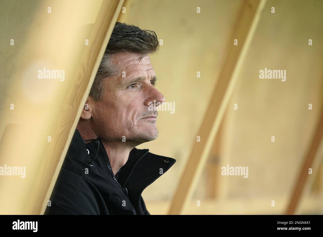 VOLENDAM - FC Volendam coach Wim Jonk before the Dutch premier league ...