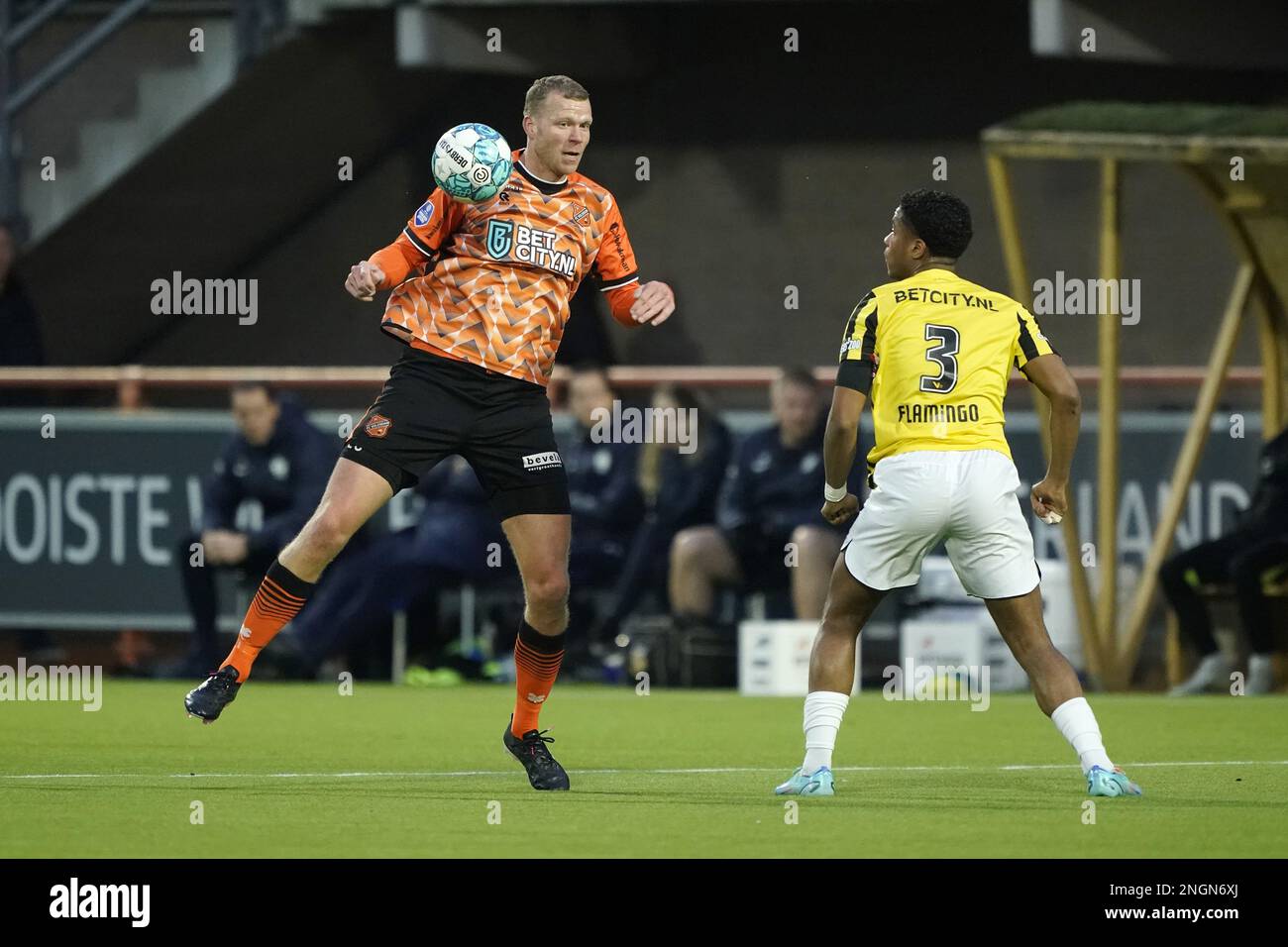 VOLENDAM - (lr) Henk Veerman of FC Volendam, Ryan Flamingo of Vitesse ...