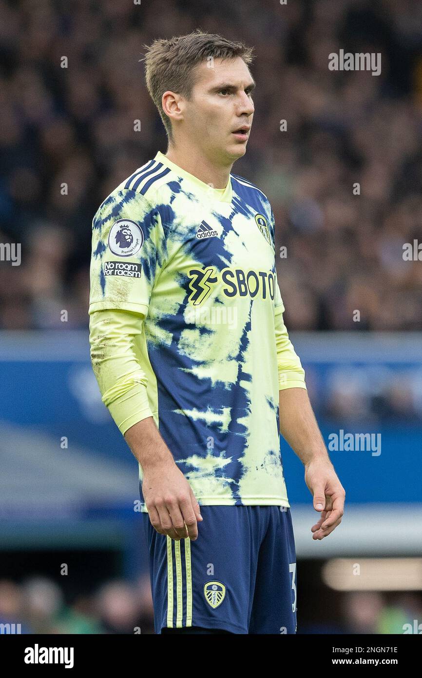 Max Wöber #39 of Leeds United during the Premier League match Everton ...