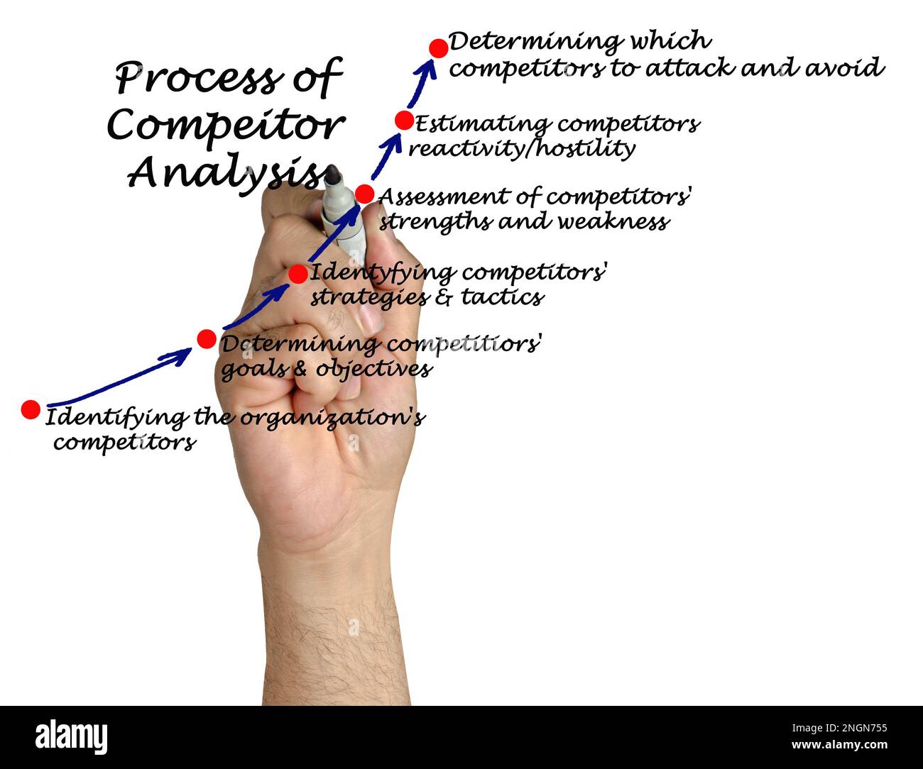 Components of Process of Compeitor Analysis Stock Photo - Alamy