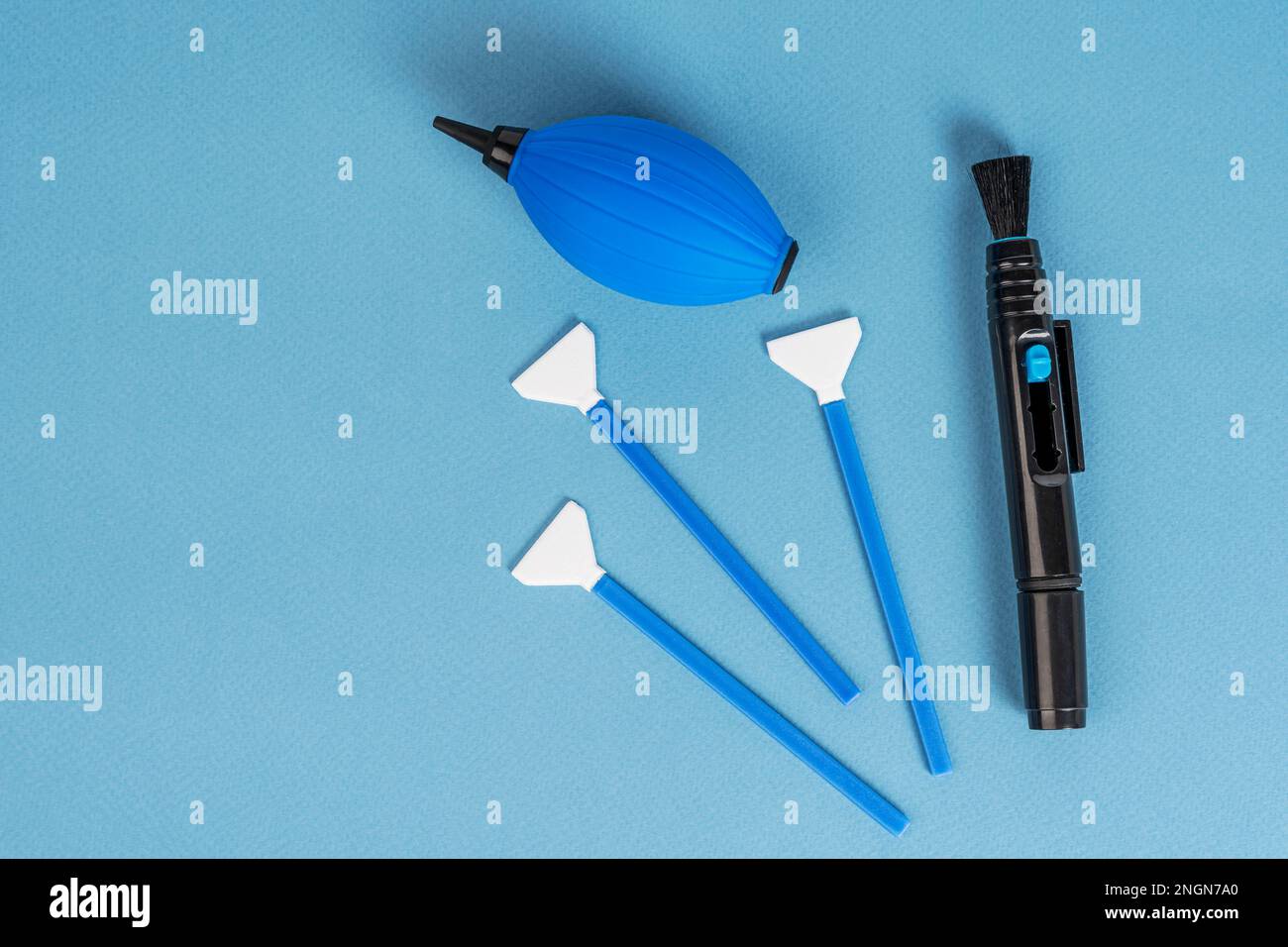 a set for cleaning the chamber from dirt. a purge bag, a mop Stock ...