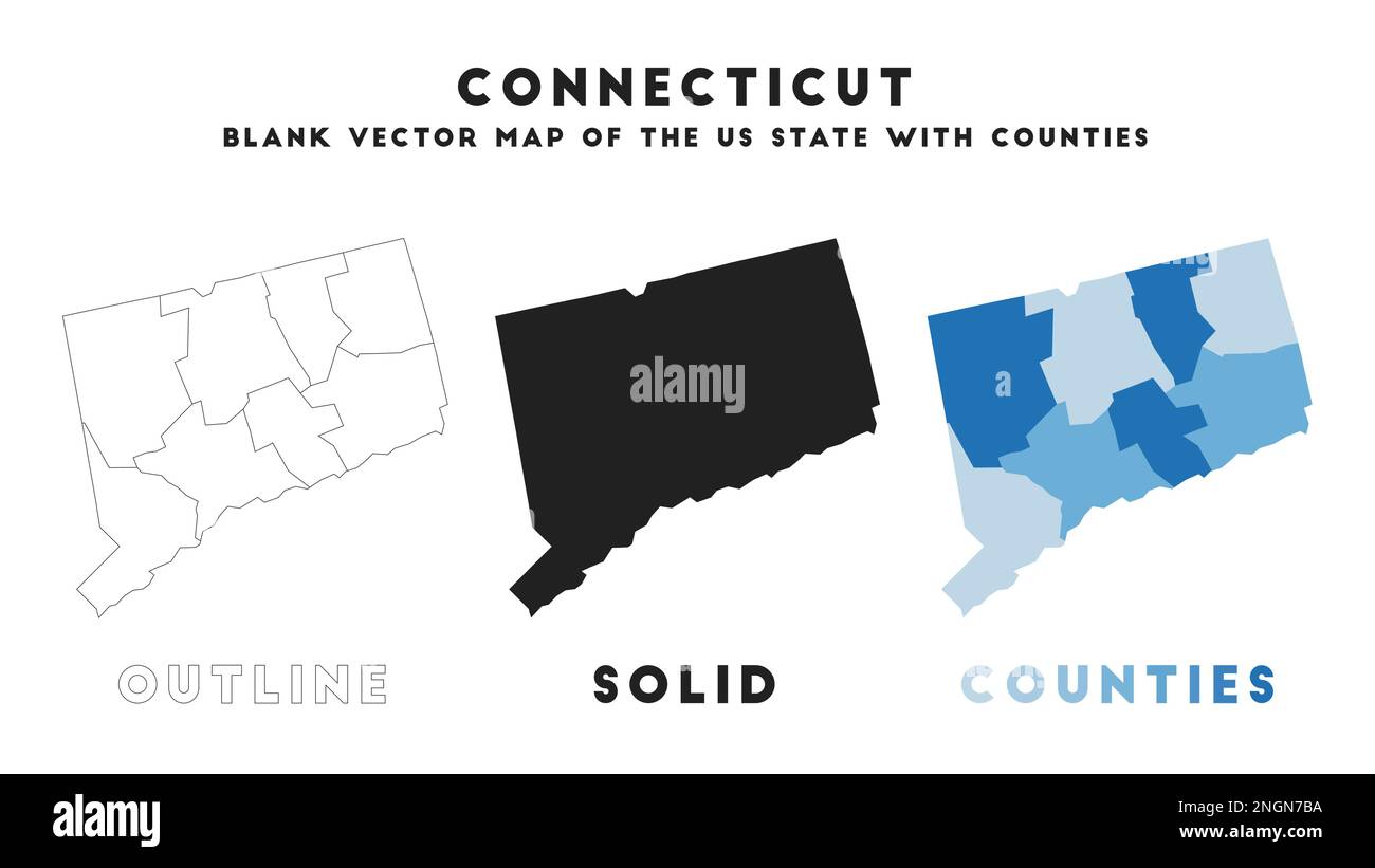 Connecticut map. Borders of Connecticut for your infographic. Vector US ...