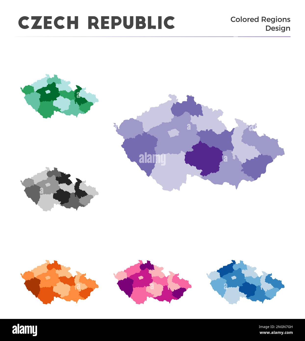Czech Republic map collection. Borders of Czech Republic for your ...