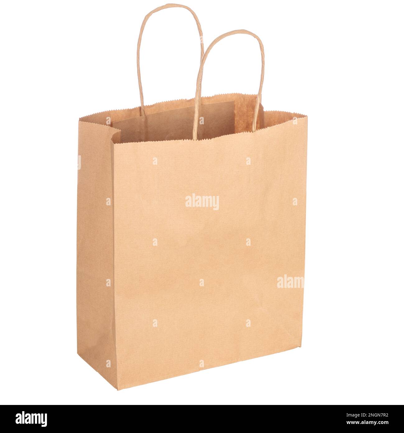 Blank brown paper bag isolated on white background. Zero Waste product ...