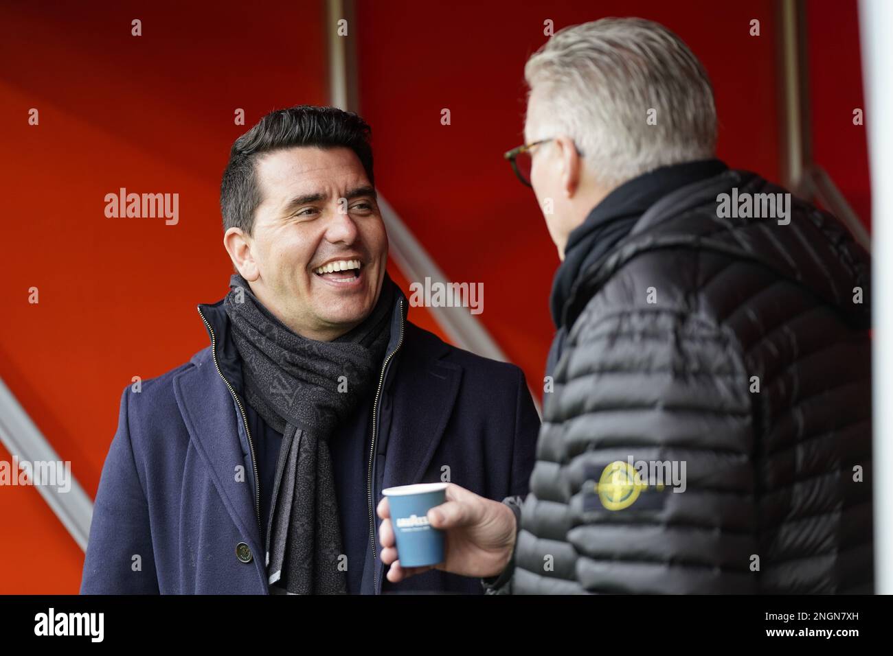 VOLENDAM - (lr) Jan Smit, Keje Molenaar before the Dutch premier league ...