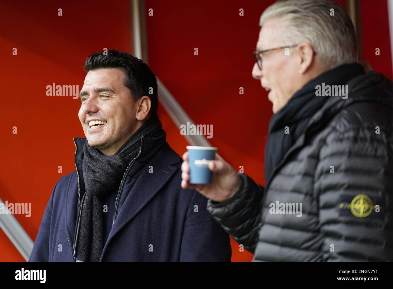 VOLENDAM - (lr) Jan Smit, Keje Molenaar before the Dutch premier league ...