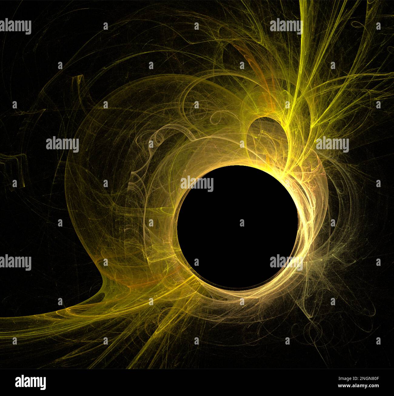 yellow abstract linear pattern on black background, wallpaper, design ...
