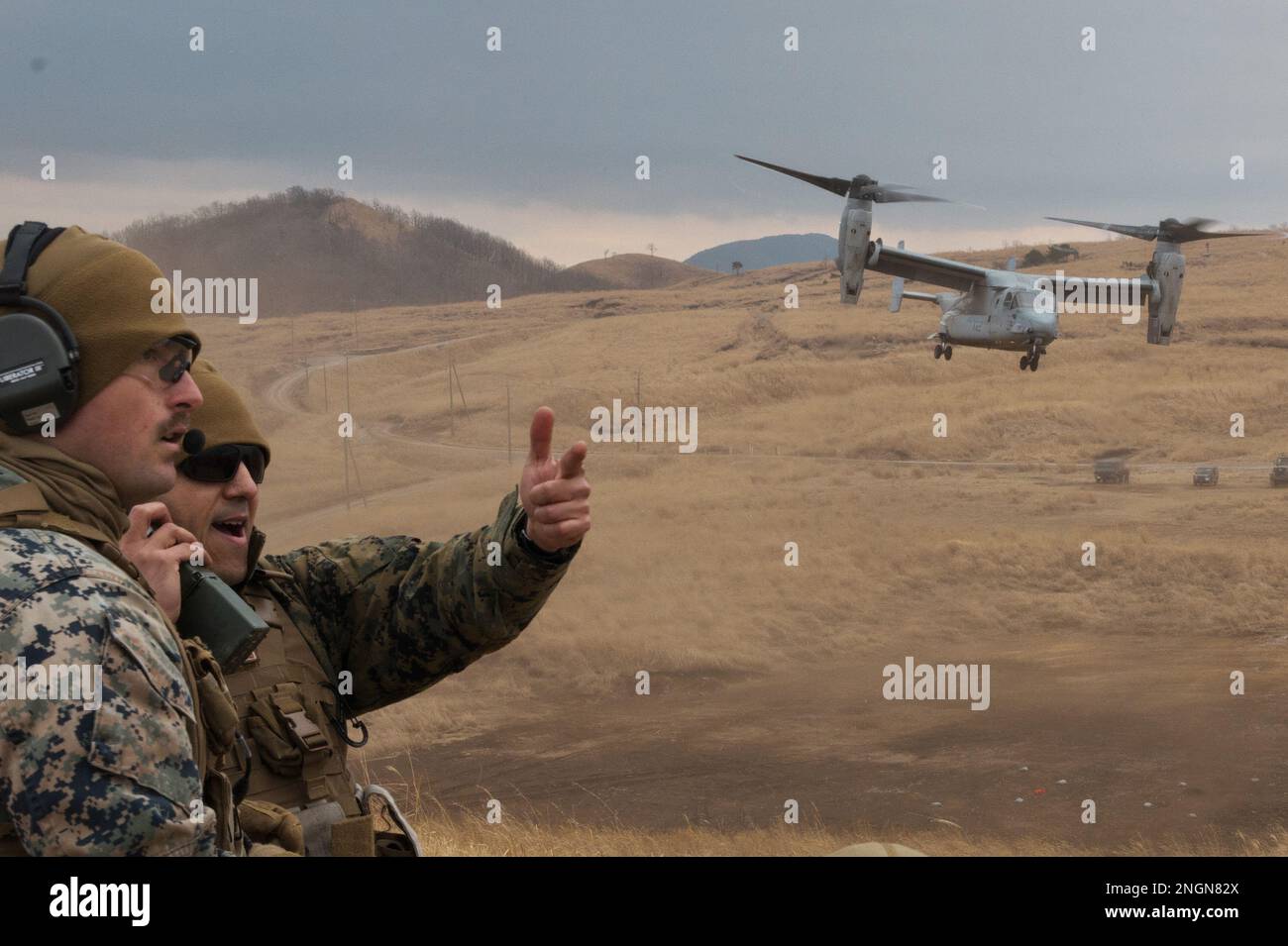 Kusu, Japan. 18th Feb, 2023. U.S. Marines' soldiers take part in the ...