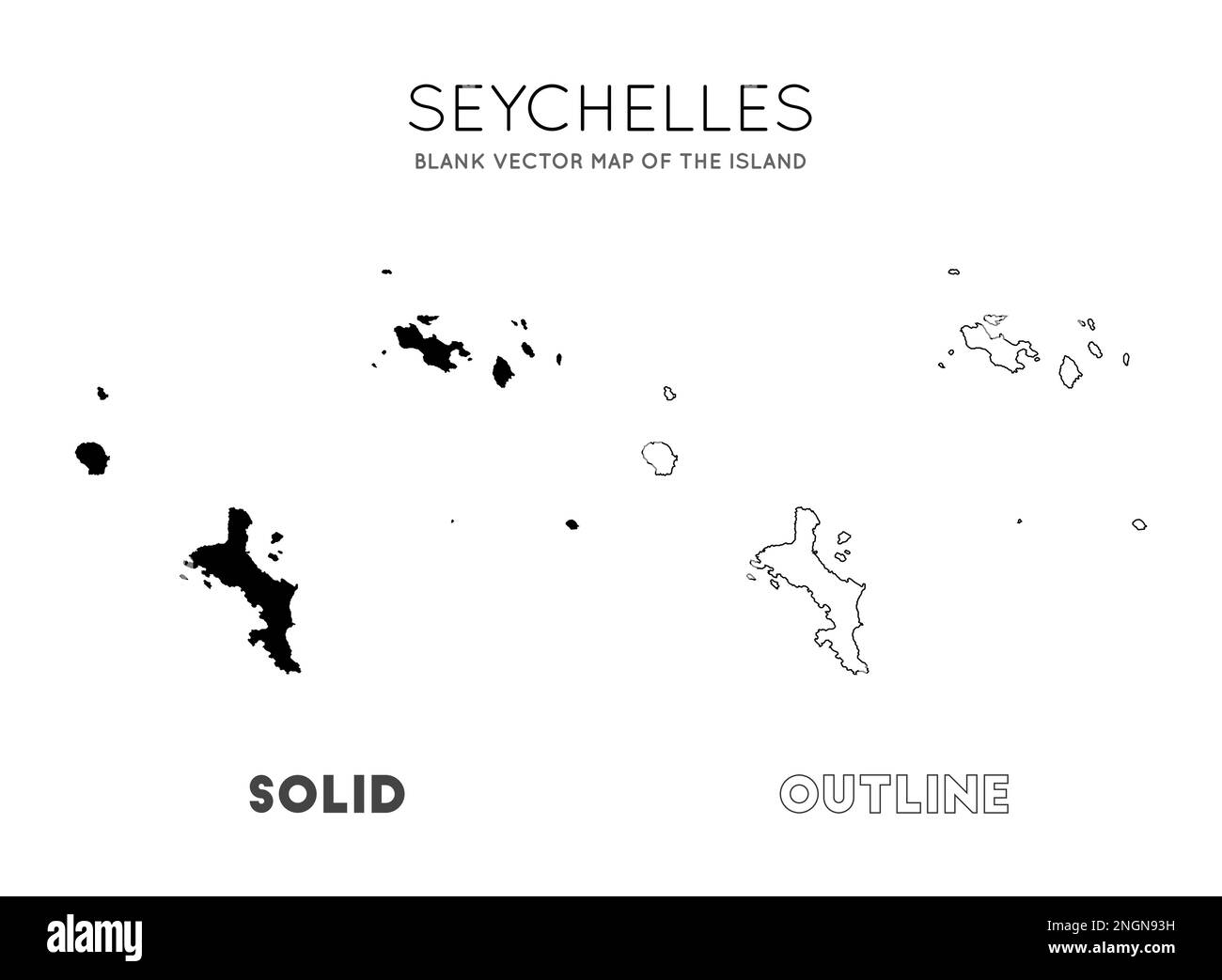Seychelles map. Blank vector map of the Island. Borders of Seychelles for your infographic ...