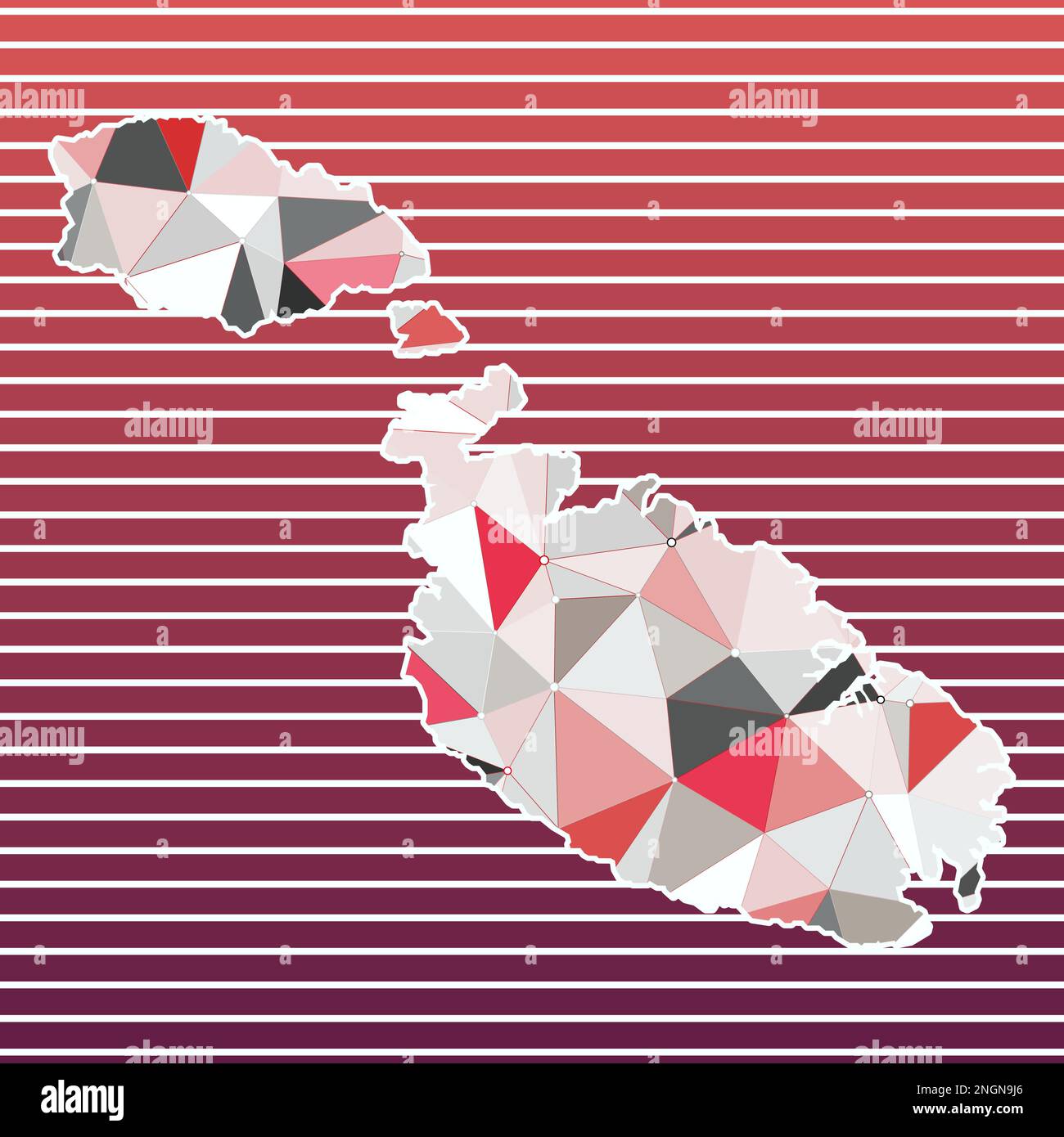 Malta vector illustration. Malta design on gradient stripes background. Technology, internet ...
